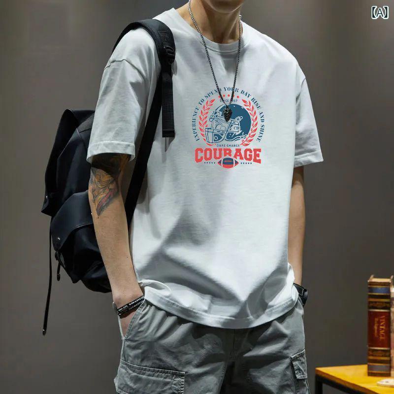 ・カテゴリ: Tシャツ・スタイル: 極簡・主な素材: 綿96%以上・袖丈: 短袖・柄: ロゴ・カラー展開: ホワイト、ブラック、グレー・サイズ展開: S、M、L、XL、2XL、3XL・フィット: ルーズフィット・ネックライン: クルーネック...