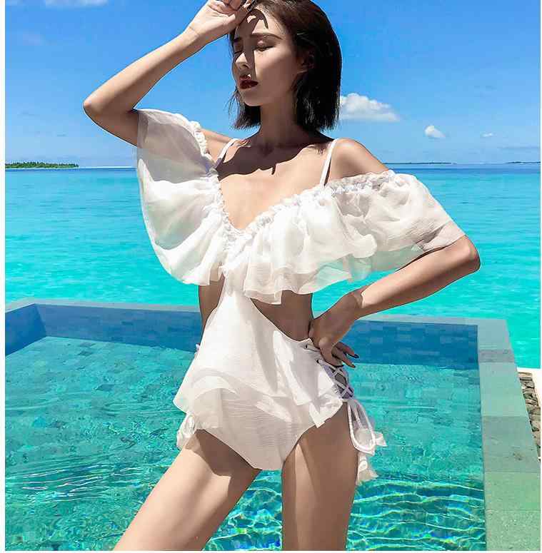 ・カテゴリ: 連体泳衣・スタイル: 分体泳衣・対象: 女性・対象年齢: 成人・パターン: 性感、耐穿・胸パッド: あり・ワイヤー: なし・主な素材: 涤纶・素材成分: 氨纶・素材割合: 80%・カラー展開: 白色・サイズ展開: S、M、L、XL