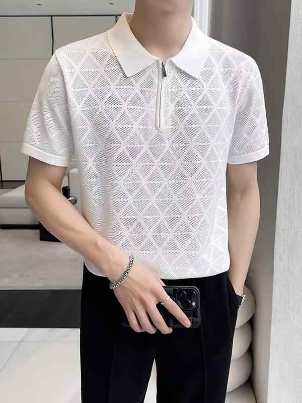 ・カテゴリ: POLOシャツ・袖丈: 短袖・スタイル: 修身型・柄: 単色・特殊加工: ジッパー・厚み: 普通・カラー展開: ホワイト、ブラック、オレンジ、ブルー・サイズ展開: M、L、XL、XXL、XXXL・主な素材: アクリル・素材含有...