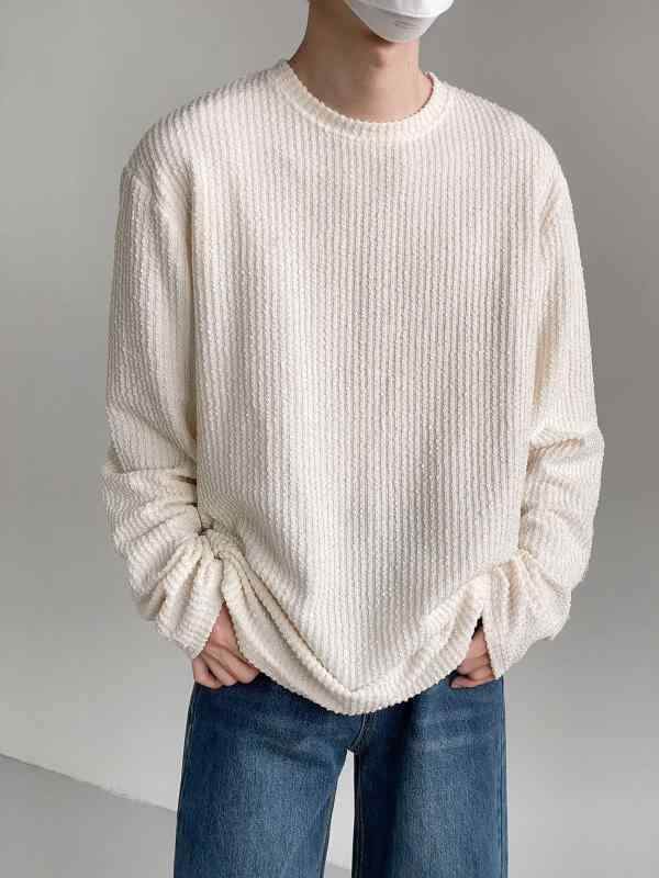 ・カテゴリ: Tシャツ・スタイル: ストリート・主な素材: ポリエステル100%・パターン: 無地・フィット: ルーズ・スタイル: プルオーバー・ネックライン: クルーネック・袖丈: 長袖・フード: フードなし・厚み: 普通・カラー展開: ...