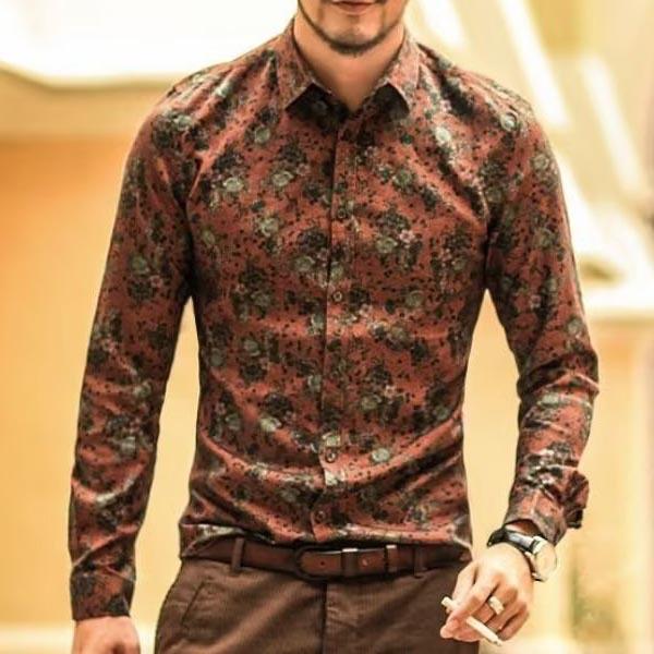 ・スタイル: 日式复古・カテゴリ: シャツ・主な素材: ポリエステル95%・耐久性: 耐磨・生地の細さ: 20支・款式: 開衫・版型: スリムフィット・カラー展開: 赤、青・サイズ展開: M、L、XL、2XL、3XL・袖丈: 長袖・柄: フ...