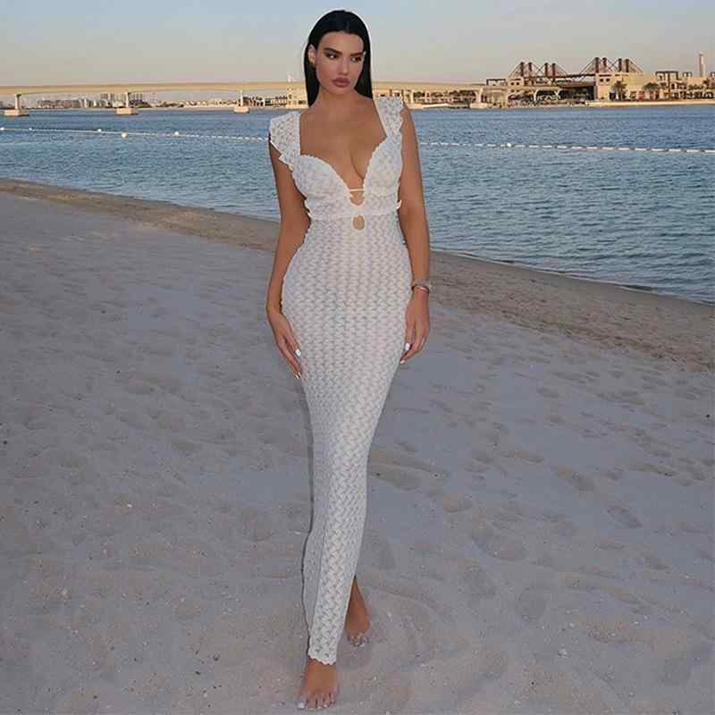 ・カテゴリ: ワンピース・スタイル: セクシー・主な素材: ポリエステル95%以上、スパンデックス30%以下・ネックライン: Vネック・袖丈: ノースリーブ・スカート丈: ロング・スカート形状: ペンシル・ウエスト: ハイウエスト・カラー展...