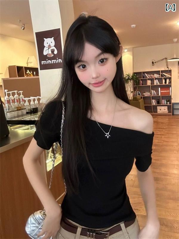 ・カテゴリ: Tシャツ・スタイル: 通勤風・主な素材: ポリエステル90-95%・柄: 無地・袖丈: 短袖・フィット: スリムフィット・衣丈: 短丈・ネックライン: ボートネック・袖型: スタンダード・カラー展開: ブラック、ホワイト・サイ...