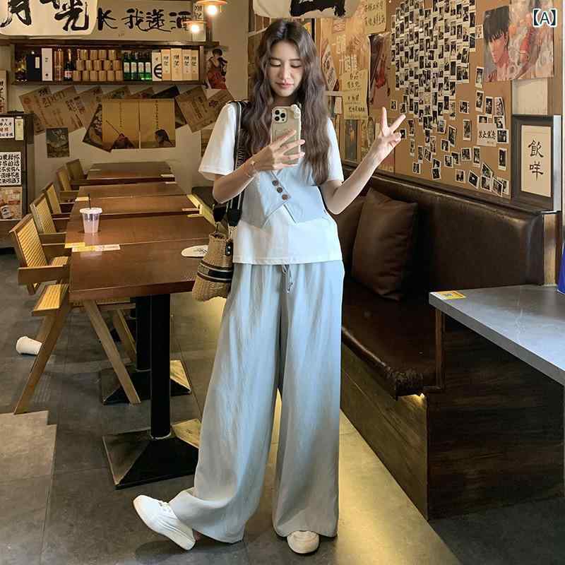 ・カテゴリ: 休闲套装・スタイル: OL通勤風・主な素材: 涤纶・主面料成分: 涤纶（聚酯纤维）・主面料成分2: 再生纤维素纤维・主面料成分含量: 50%（含）-70%（不含）・カラー展開: 天藍色・サイズ展開: S,M,L,XL・袖丈: ...