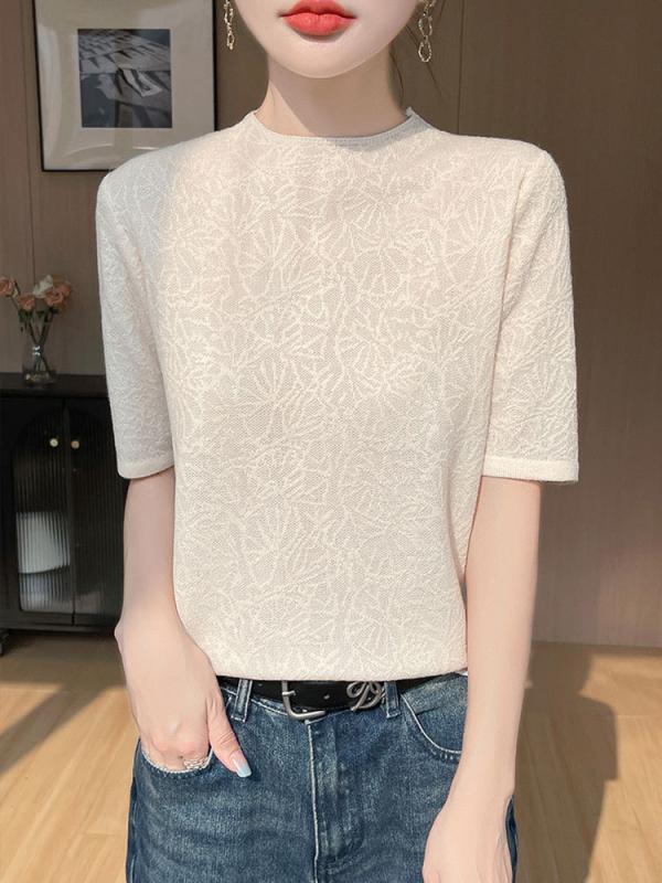 ・カテゴリ: Tシャツ・スタイル: 通勤風・主な素材: 天絲（ライオセル繊維）・ネックライン: ラウンドネック・袖丈: 短袖・着丈: 普通款（50cm＜着丈≤65cm）