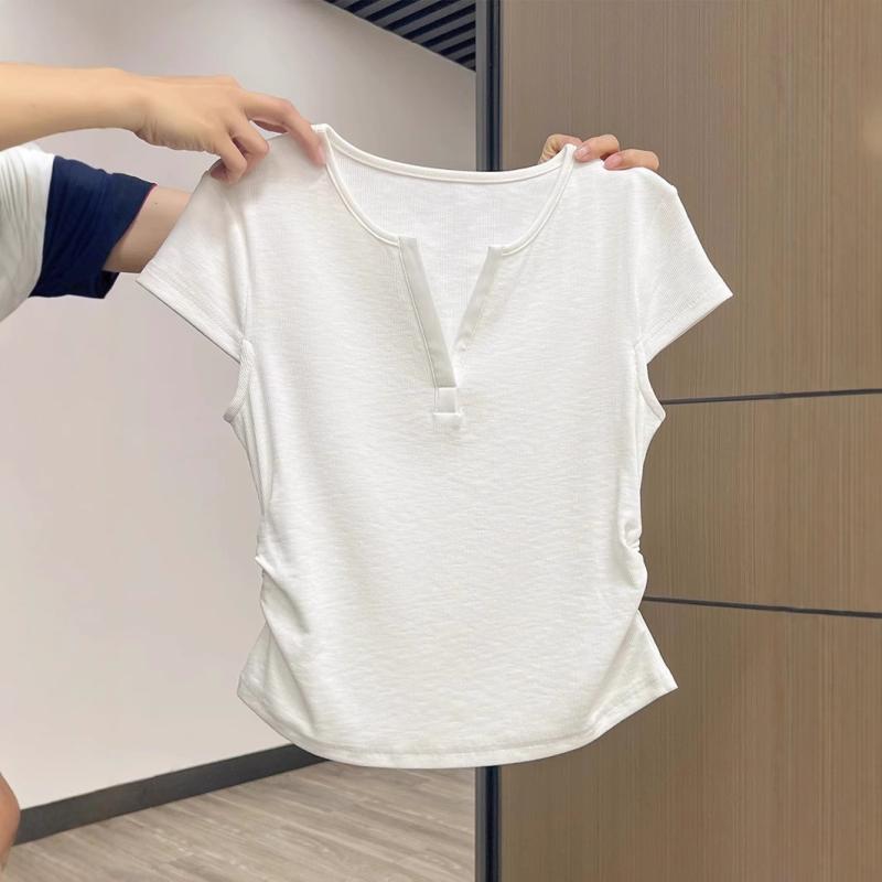 ・カテゴリ: Tシャツ・スタイル: 通勤風・主な素材: ポリエステル100%・柄: 無地・袖丈: 短袖・フィット: スリムフィット・衣丈: 短丈・ネックライン: Vネック・袖型: 標準袖・カラー展開: ホワイト・サイズ展開: S、M、L、XL