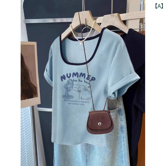 ・カテゴリ: Tシャツ・スタイル: 休闲・主な素材: 綿・柄: 创意・袖丈: 短袖・加工: 拼接・フィット: 常规型・衣丈: 普通款・ネックライン: 方领・袖型: 常规款・流行要素: 纯色,休闲,百搭,创意,拼接・カラー展開: 浅藍色,粉色...