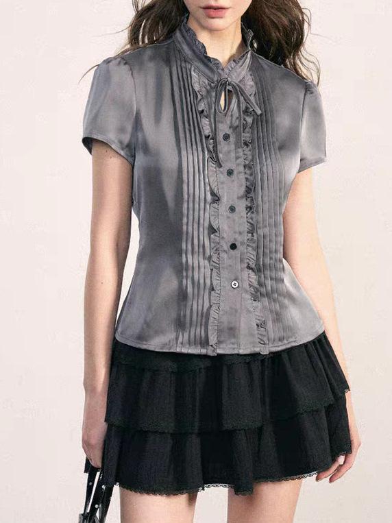 ・カテゴリ: シャツ・スタイル: 通勤・主な素材: ポリエステル50-70%・主な素材2: 綿30-50%・柄: 無地・デザイン: 開衫・袖丈: ノースリーブ・加工: ステッチ・版型: レギュラー・衣丈: 普通(50-65cm)・ネックライ...