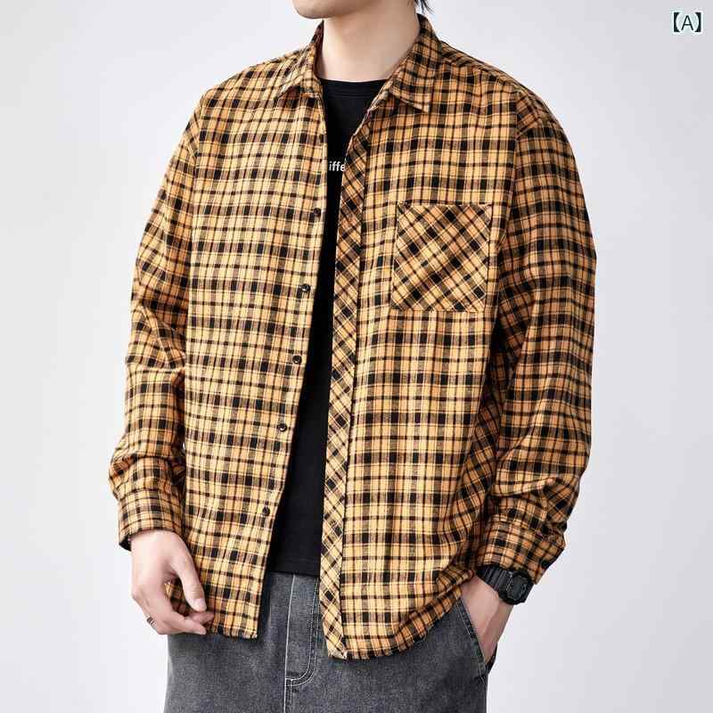 ・スタイル: ビジネス通勤・款式: 開衫・版型: ワイドシルエット・領型: スタンドカラー・袖丈: 長袖・柄: チェック・厚み: 普通・主な素材: ポリエステル100%・適用シーン: カジュアル・カラー展開: イエロー,グリーン,レッド,ブ...