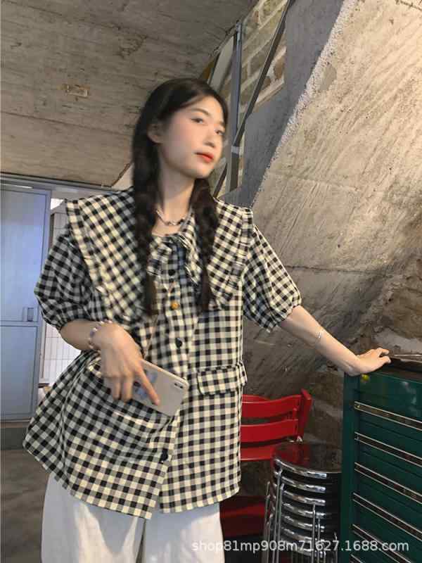 ・カテゴリ: シャツ・スタイル: 通勤風・主な素材: ポリエステル70-80%、綿30-50%・柄: ストライプ、チェック・袖丈: 短袖・版型: ルーズフィット・衣丈: 普通(50-65cm)・ネックライン: ラウンドネック・袖型: 標準・...