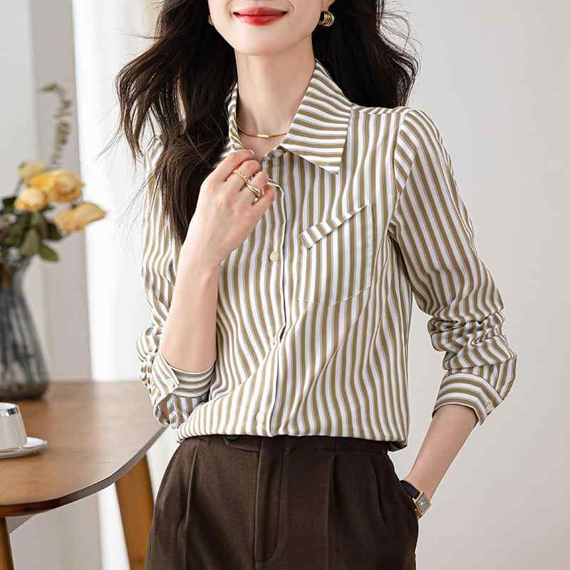 ・カテゴリ: シャツ・スタイル: 簡約風、日韓レジャー・主な素材: 桑蠶絲30%含-50%不含・パターン: ストライプ/チェック・デザイン: 開衫・袖丈: 長袖・袖型: 通常袖・加工: ノーアイロン処理・フィット: ルーズ・衣丈: 普通(5...
