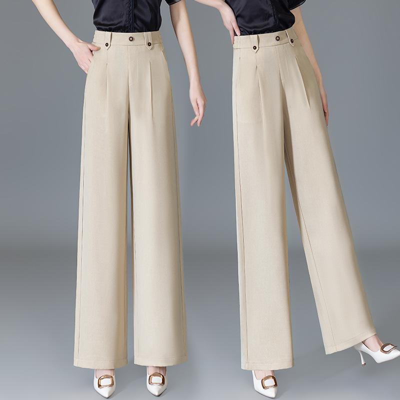 ・カテゴリ: ワイドパンツ・スタイル: 通勤・主な素材: ポリエステル95%以上・パンツタイプ: ストレート・レッグスタイル: ワイドレッグ・パンツ丈: ロング・ウエスト: ハイウエスト・厚み: 中厚・流行要素: ボタン・カラー展開: 杏色...
