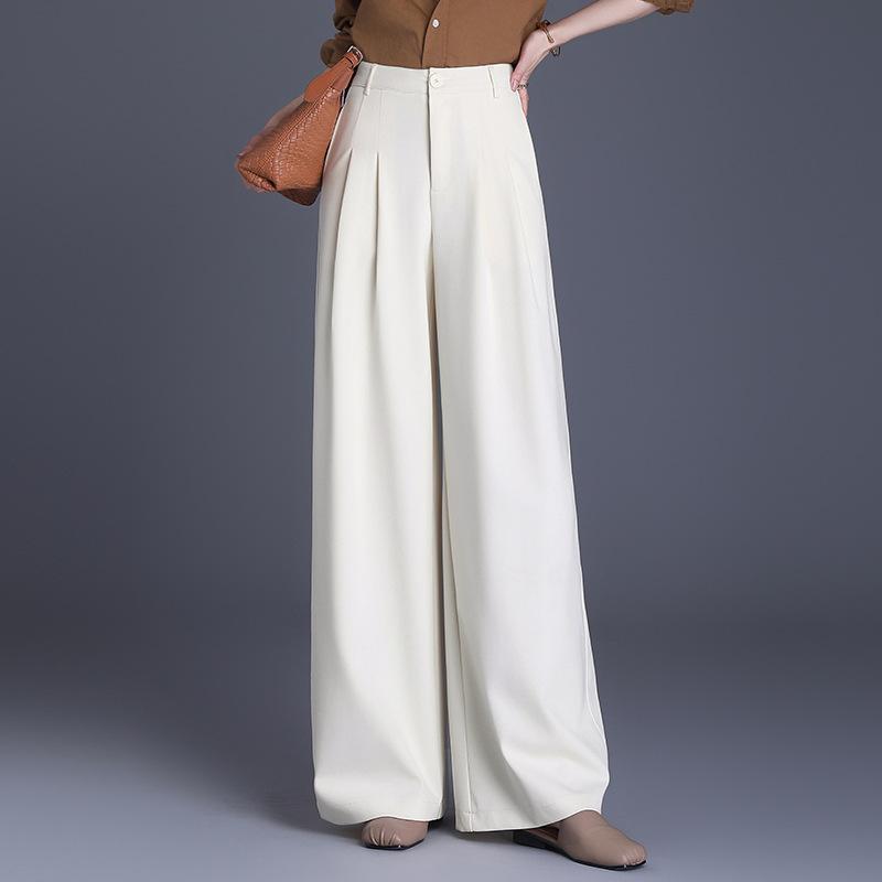 ・カテゴリ: ワイドパンツ・スタイル: 通勤・主な素材: ポリエステル90-95%・パンツタイプ: ストレート・レッグスタイル: ワイドレッグ・パンツ丈: ロング・ウエスト: ハイウエスト・厚み: 中厚・装飾: メタル・カラー展開: ブラッ...