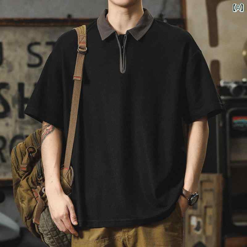 ・スタイル: 韓国風・袖丈: 短袖・版型: ゆったり・柄: 無地・特殊加工: プリント・厚み: 普通・主な素材: 化繊混紡・主素材成分: ポリエステル31-50%・使用シーン: 日常・カラー展開: ブラック、ダークグレー・サイズ展開: M,...