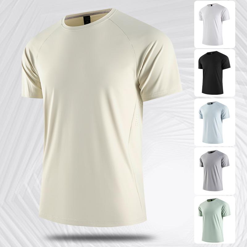 ・カテゴリ: Tシャツ・スタイル: 運動休闲・主な素材: 化纤类混纺・素材: 75%锦纶 25%氨纶・ネックライン: 圆领・袖丈: 短袖・柄: 纯色・カラー展開: 卡其色、豆绿色、浅藍色、黒色、灰色、白色・サイズ展開: M、L、XL、XXL...