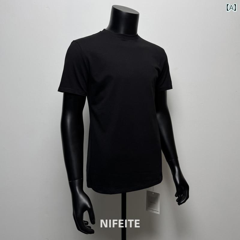 ・カテゴリ: Tシャツ・スタイル: 運動休闲・主な素材: 綿91-95%・柄: 純色・フィット: 合体型・デザイン: 立体剪裁・ネックライン: クルーネック・袖丈: 短袖・厚み: 普通・カラー展開: ブラック、ホワイト・サイズ展開: M、L...