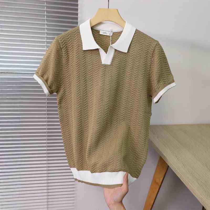 ・カテゴリ: Tシャツ・スタイル: 青春流行・主な素材: ポリエステル100%・柄: 拼色・版型: 合体型・スタイル: セットアップ・ネックライン: 翻领・袖丈: 短袖・袖型: 常规・厚さ: 薄手・カラー展開: 卡其色、白色、黒色・サイズ展...