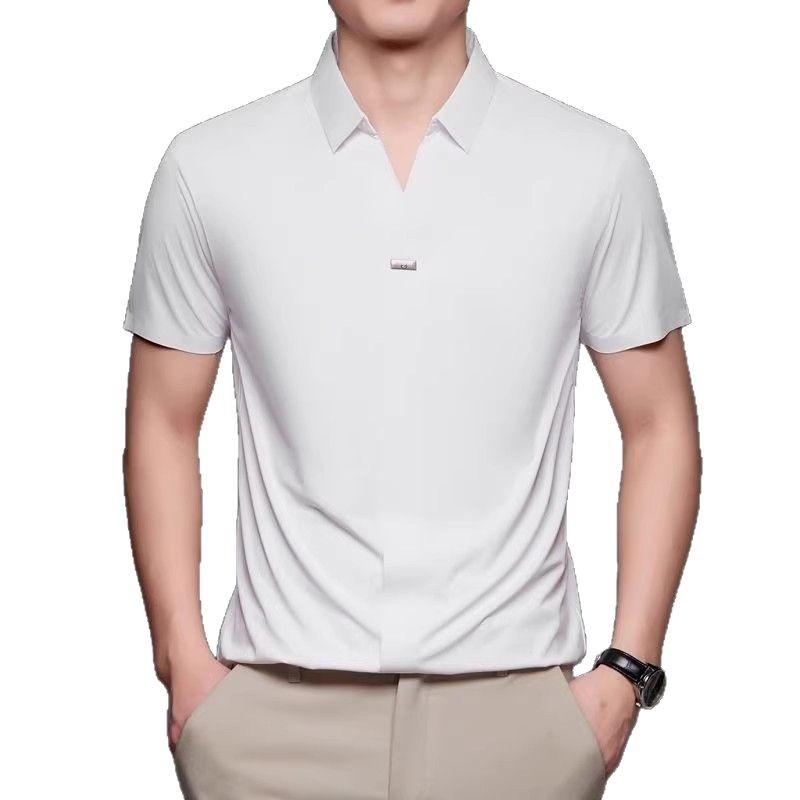 ・カテゴリ: Tシャツ・スタイル: カジュアル・主な素材: 桑蚕丝81-90%・パターン: 無地・フィット: ストレート・ネックライン: スタンドカラー・袖丈: 短袖・厚み: 薄手・カラー展開: 粉色、浅咖、白色、浅緑、深灰、黒色・サイズ展...