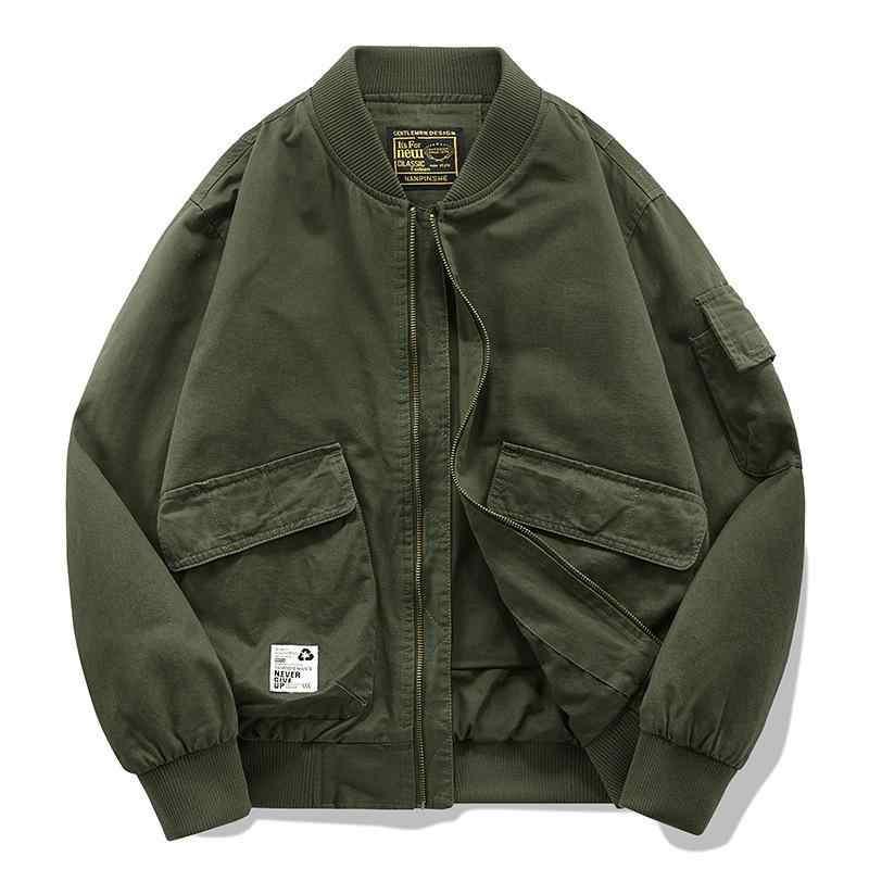 ・カテゴリ: ジャケット・スタイル: 日系工装・素材: 綿100%・裏地: ポリエステル83%・首元: スタンドカラー・シルエット: ルーズフィット・フード: フードなし・厚み: 普通・柄: 無地・詳細: リブ仕上げ・裾: ラウンドヘム・加...