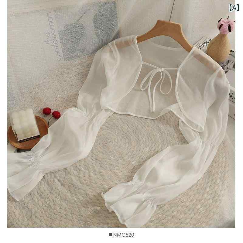 ・スタイル: 通勤・柄: 無地・袖丈: 長袖・カラー展開: ホワイト、杏色・サイズ展開: S、M、L、XL・素材: 雪纺/ポリエステル・加工: ノーアイロン・ネックライン: Vネック・袖型: フリル袖・版型: ルーズフィット・着用方法: 開...