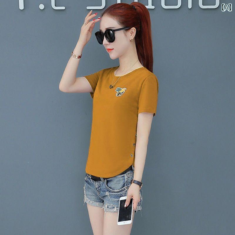 ・カテゴリ: Tシャツ・スタイル: 気質通勤・主な素材: ポリエステル100%・ネックライン: ラウンドネック・袖丈: 短袖・カラー展開: ブラウン、レッド、ブラック・サイズ展開: M、L、XL、2XL、3XL、4XL