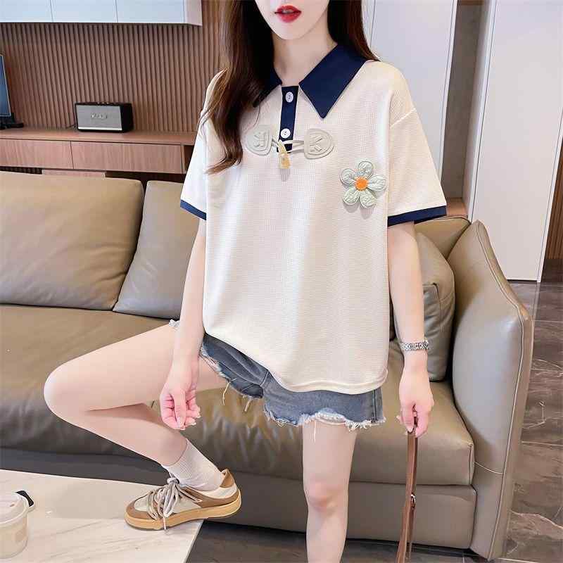 ・カテゴリ: Tシャツ・スタイル: 街頭・主な素材: ポリエステル30-50%・柄: 花柄、3D・袖丈: 短袖・加工: ピースステッチ・フィット: ルーズ・衣丈: 普通(50-65cm)・ネックライン: POLO・袖型: 標準・カラー展開:...