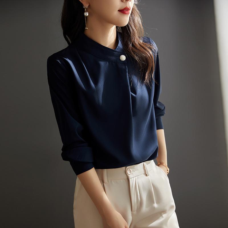・カテゴリ: シャツ・スタイル: 都市風・主な素材: 三醋酸30%未満、氨纶30%未満・柄: 無地・袖丈: 長袖・加工: ノーアイロン・フィット: ルーズフィット・着丈: 中長丈(65cm＜着丈≤80cm)・ネックライン: Vネック・袖型:...