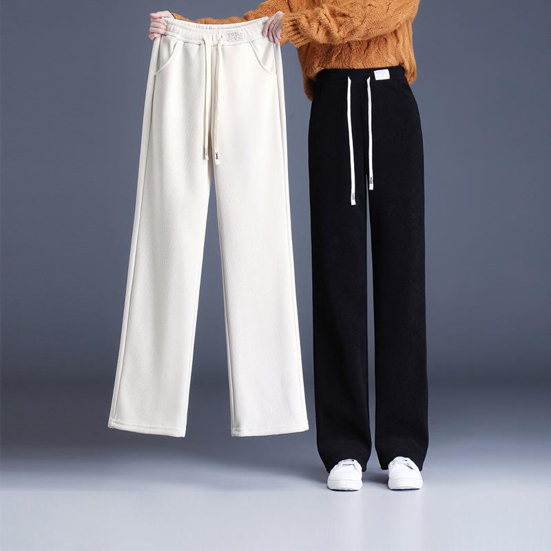 ・カテゴリ: 直筒パンツ・スタイル: 休闲・主な素材: ポリエステル95%以上、アミラン30%以下・パンツタイプ: 直筒・パンツ丈: ロング・ウエスト: ハイウエスト・厚み: 中厚・流行要素: パッチワーク・カラー展開: ブラック（非加绒）...