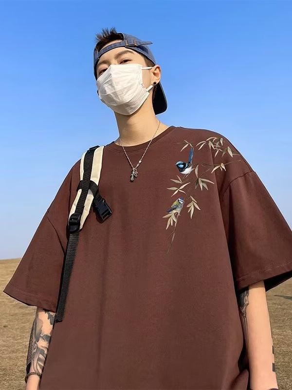 ・カテゴリ: Tシャツ・スタイル: カジュアル・主な素材: 雪尼尔91%-95%、氨纶・柄: 迷彩・版型: ゆったり・ネックライン: クルーネック・袖丈: 半袖・有無フード: なし・厚み: 薄手・袖型: 標準・カラー展開: ダークグレー、ブ...