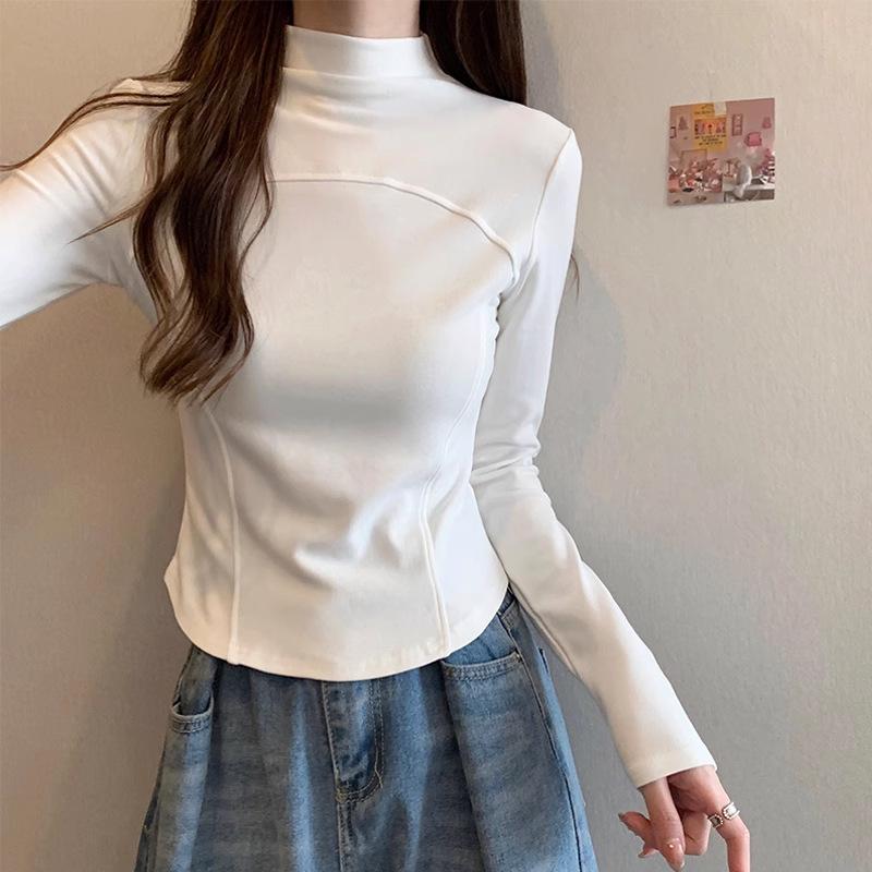 ・カテゴリ: Tシャツ・スタイル: 日韓カジュアル・主な素材: ポリエステル90-95%・柄: 無地・袖丈: 長袖・袖型: 通常・カラーバリエーション: ホワイト、ブラック・サイズ展開: S、M、L、XL、2XL・フィット: スリム・丈: ...