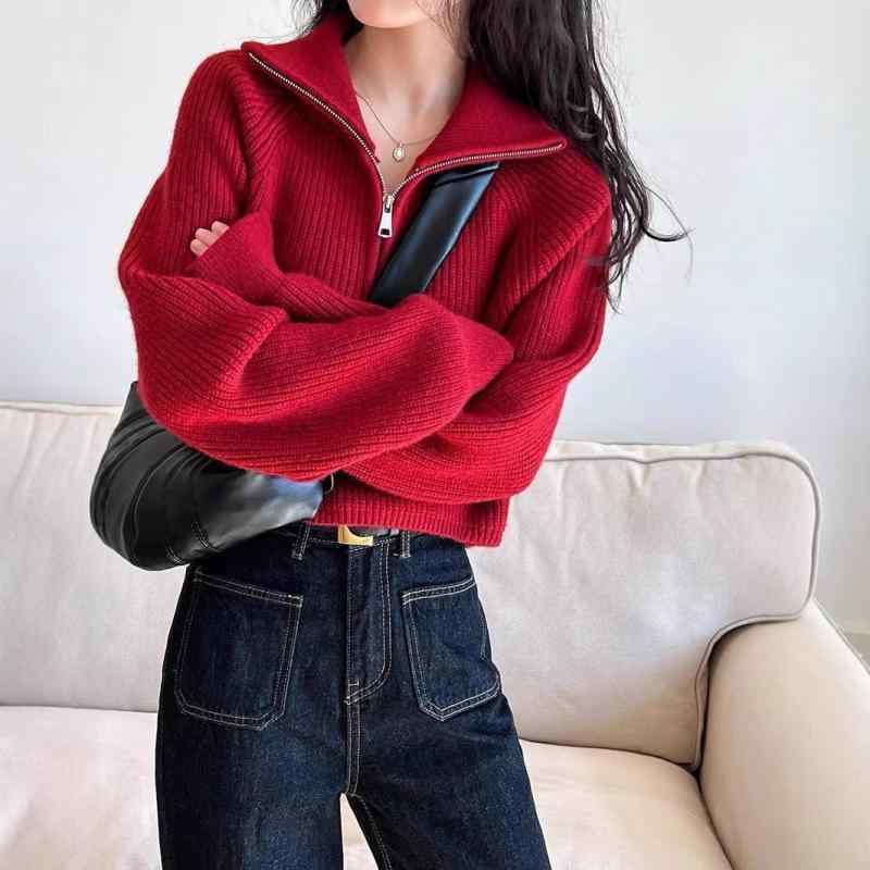 ・カテゴリ: 毛衣・柄: 無地・厚み: 厚手・セット: 単品・シルエット: ルーズフィット・袖型: 普通袖・ネックライン: ハイネック・袖丈: 長袖・流行要素: ジッパー・着丈: 短め(40cm<着丈≤50cm)・加工: ノーアイロン...