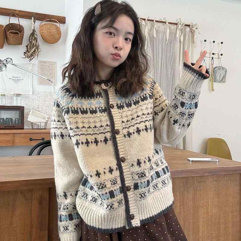 ・カテゴリ: 毛衣・スタイル: 通勤風・主な素材: ポリエステル30-50%・柄: 3D効果・厚み: 厚手・款式: 开衫款・版型: ゆったり・袖型: 包袖・ネックライン: ラウンドネック・袖丈: 長袖・流行要素: ニット・衣長: 普通(50...