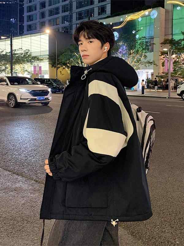 ・カテゴリ: ジャケット・スタイル: 日系清新・主な素材: ポリエステル100%・フード: あり・厚み: 普通・柄: ツートンカラー・袖丈: 長袖・カラー展開: ブラック、卡其、グリーン、JRグリーン、JR卡其、JRブラック、JR杏色、JR...