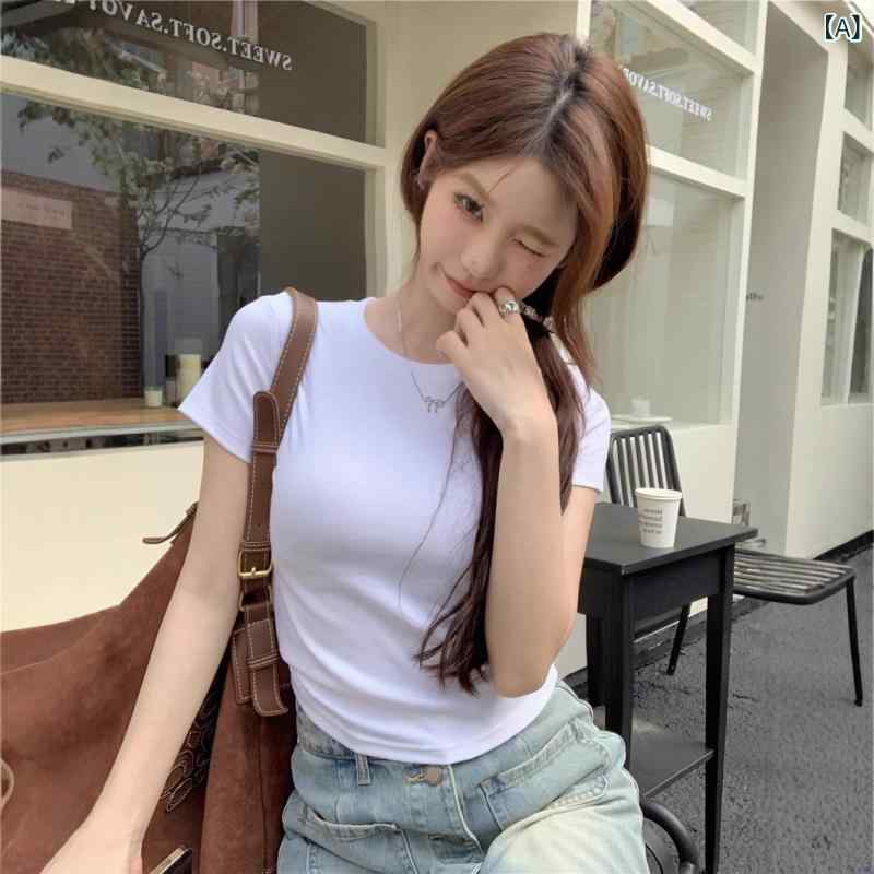 ・カテゴリ: Tシャツ・スタイル: 日韓カジュアル、簡約風・主な素材: 綿・主な素材含有率: 95%以上・柄: 無地・ネックライン: ラウンドネック・袖丈: 短袖・フィット: スリムフィット・着丈: 普通(50cm<着丈≤65cm)