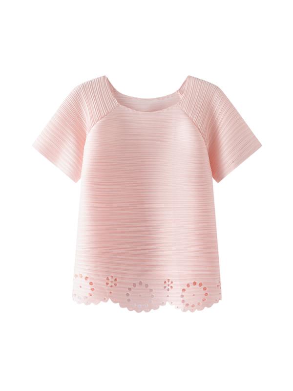 ・カテゴリ: Tシャツ・主な素材: ポリエステル95%以上・柄: 無地・スタイル: 気質通勤、優雅・袖丈: 短袖・ネックライン: クルーネック・袖型: 標準・フィット: 標準・衣丈: 普通(50cm<衣長≤65cm)・カラー展開: ピ...