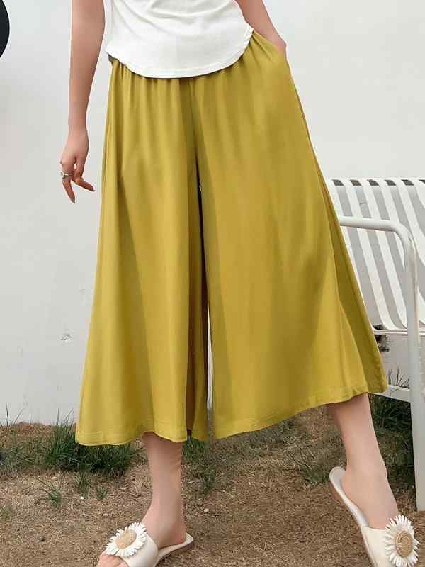 ・カテゴリ: 休闲裤・スタイル: 休闲风・主な素材: 棉绸70-80%、氨纶30%以下・パンツタイプ: 宽松型・パンツ丈: 九分・ウエスト: 高腰・厚み: 薄・流行要素: 口袋・カラー展開: 黒色、浅绿色、姜黄色、酒红色・サイズ展開: XX...