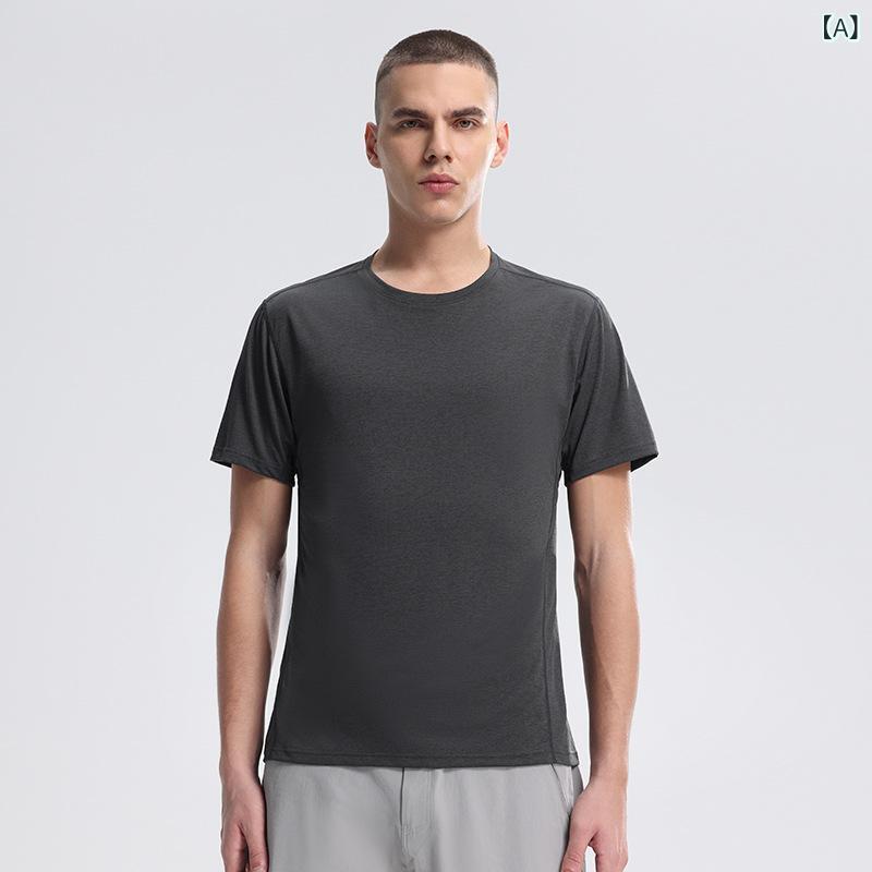 ・カテゴリ: Tシャツ・スタイル: 運動休闲・柄: 純色・適用年齢: 成年・適用性別: 男・ネックライン: 圆领・袖丈: 短袖・主な素材: 聚酯纤维・素材: 聚酯纤维60.2%、阳离子39.8%・生地重量: 130g・適用属性: 跑步运动、...