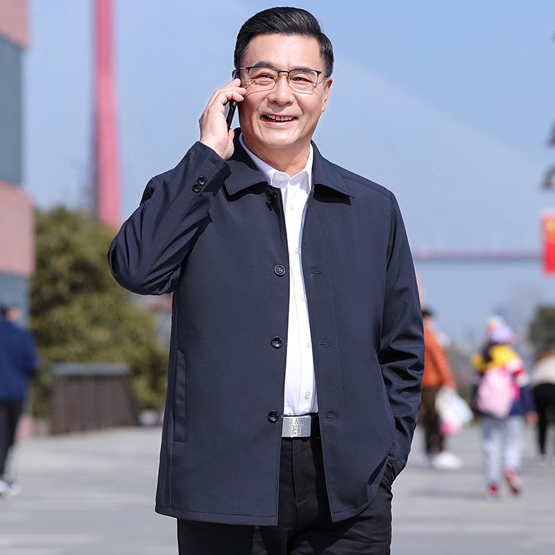 ・カテゴリ: 男式休闲套装・スタイル: 商务绅士・版型: 宽松型・是否连帽: 不连帽・厚薄: 薄款・主面料成分: 聚酯纤维（涤纶）30%・カラー展開: 卡其色、藏藍色、黒色・サイズ展開: 190/ 体重82.5-92.5kg、185/ 体重...