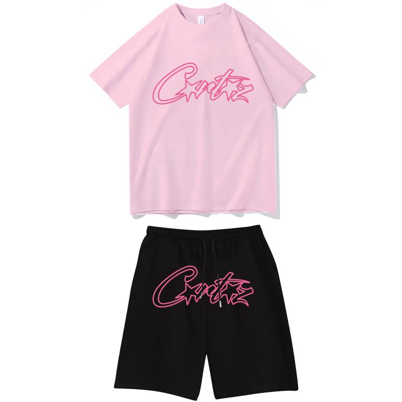 ・スタイル: ヒップホップ・厚み: 普通・パンツ丈: 短パン・トップスタイル: Tシャツ・袖丈: 短袖・フード: なし・主な素材: ポリエステル60-70%・使用シーン: スポーツ・カラー展開: ホワイト、ブラック、ピンク、ベージュ、ネイビ...