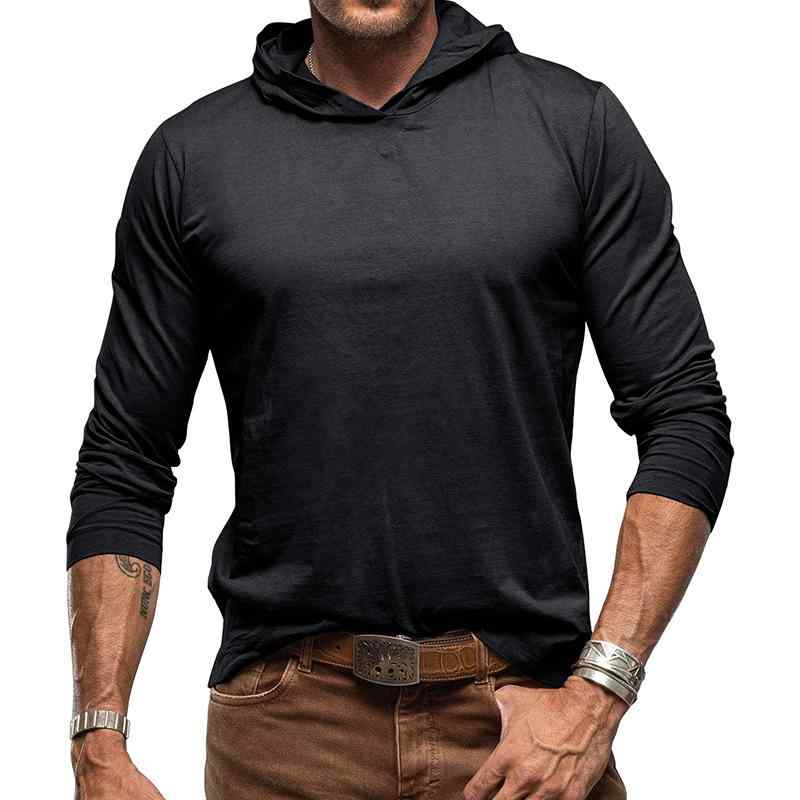 ・カテゴリ: Tシャツ・スタイル: カジュアル・主な素材: 綿95%・柄: 無地・フィット感: 合体型・ネックライン: 翻領・袖丈: 長袖・フード: あり・厚み: 普通・カラー展開: 白色、黒色、深灰色、軍緑色、カーキ色、宝藍色・サイズ展開...