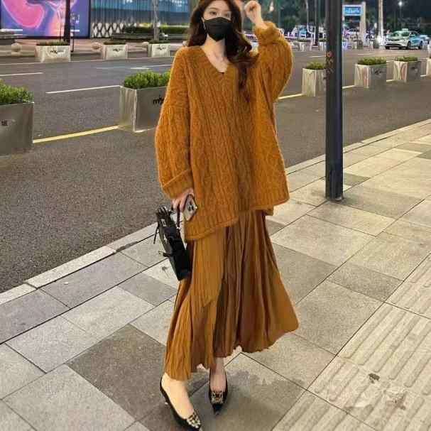 ・主な素材: 網紗、ポリエステル70-80%・厚さ: 厚手・スタイル: 通勤・フィット: ルーズフィット・ネックライン: Vネック・袖丈: 長袖・袖型: スタンダード・ディテール: レザーステッチ・カラー展開: オレンジ・サイズ展開: ワン...