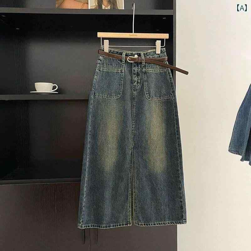 ・カテゴリ: 半身スカート・スタイル: 都市風・主な素材: 牛仔布・主な素材: 氨纶30%以下・スカートタイプ: 高腰スカート・スカート丈: 中丈・カラー展開: 復古藍,セメントグレー・サイズ展開: S,M,L,XL,2XL・ストレッチ: ...