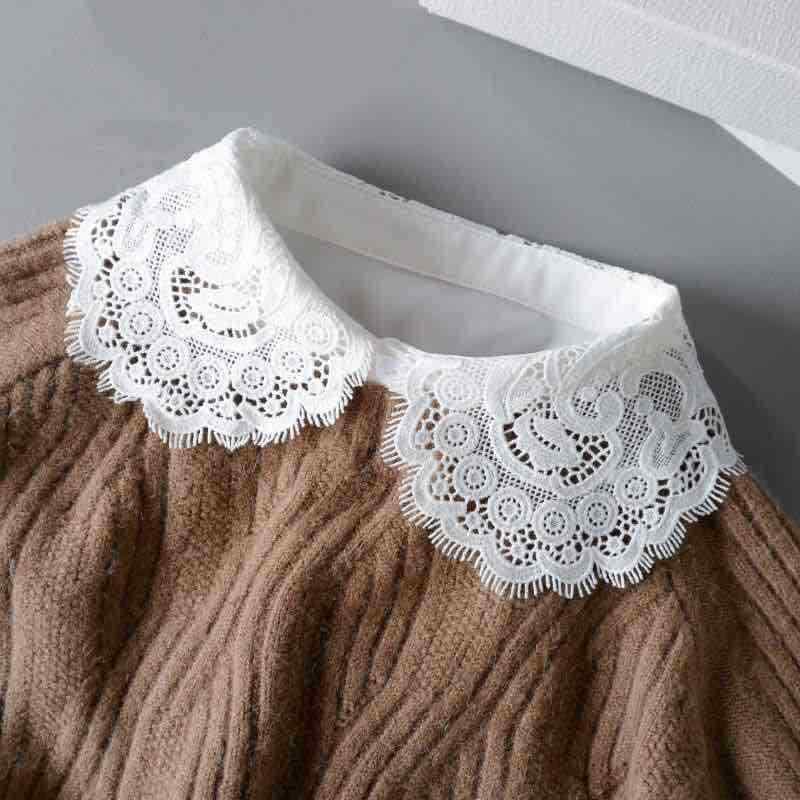 ・適用年齢: 成年・カラー展開: 大花蕾丝白色、大花蕾丝黒色、大花雪纺白色、大花雪纺黒色・素材: 錦綸絲・柄: 純色・幅: 普通型（7cm-12cm）・裏地素材: 錦綸絲・スタイル: ファッションバイト