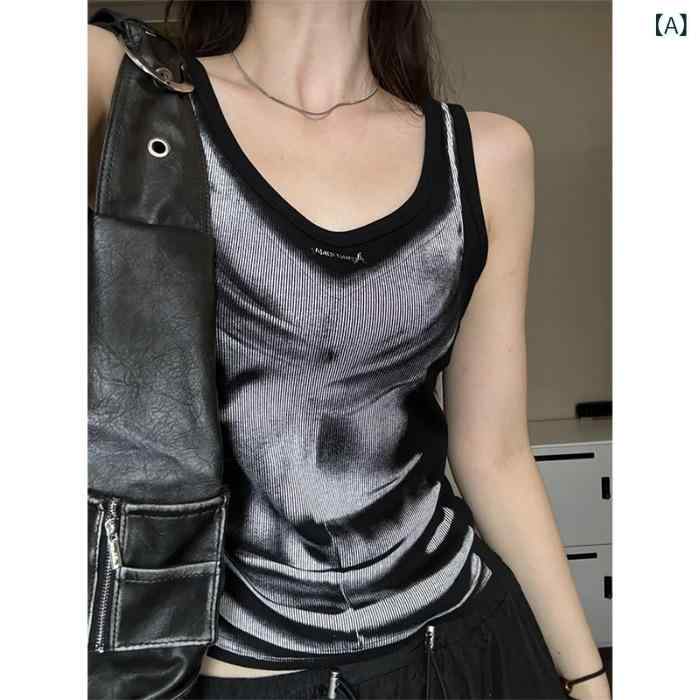 ・カテゴリ: Tシャツ・スタイル: 純欲風・主な素材: モダール70-80%・ネックライン: Vネック・袖丈: ノースリーブ・フィット: スリムフィット・柄: 無地・カラー展開: ブラック・サイズ展開: S,M,L,XL