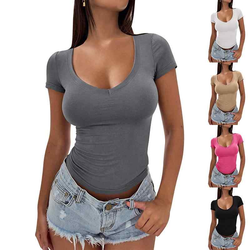 ・カテゴリ: Tシャツ・スタイル: 街頭・主な素材: コットン95%以上、スパン30%以下・袖丈: 短袖・柄: 無地・カラー展開: 白色、黒色、玫红色、深灰色、卡其色・サイズ展開: S、M、L、XL・ネックライン: Vネック・フィット: ス...