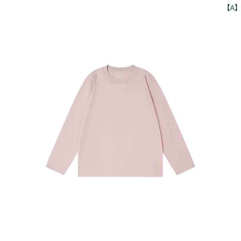 ・カテゴリ: Tシャツ・スタイル: お姉様系、お嬢様プライベート風・主な素材: 綿、スパンデックス・柄: 無地・袖丈: 長袖・加工: 形態安定加工・シルエット: ルーズフィット・着丈: 標準丈（約50cm-65cm）・ネックライン: クルー...