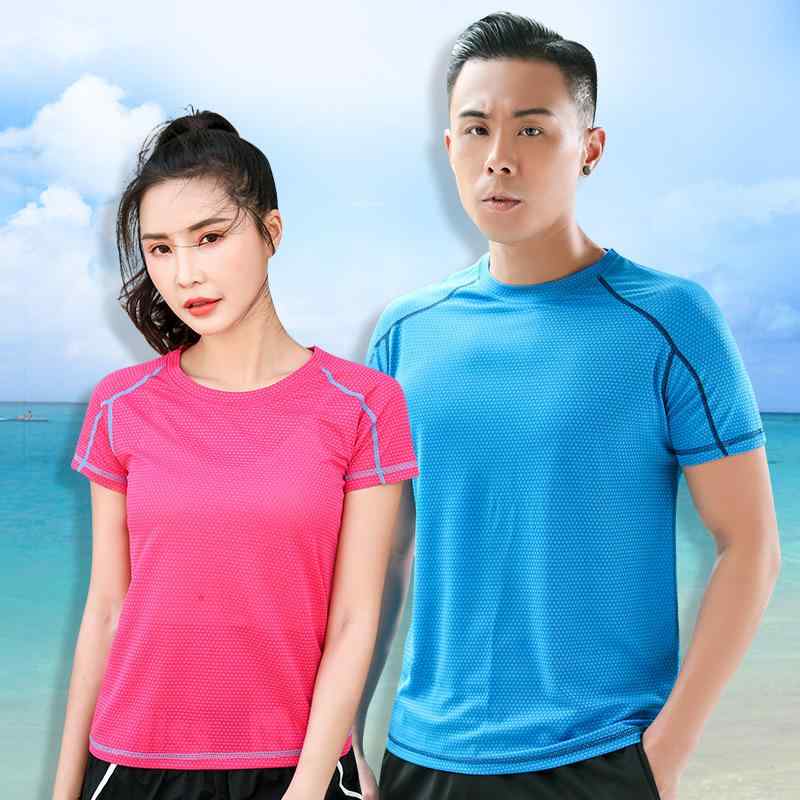 ・カテゴリ: Tシャツ・スタイル: 運動・主な素材: ポリエステル100%・袖丈: 短袖・ネックライン: クルーネック・機能: 速乾・カラー展開: 男深灰、男湖藍、男深藍、男彩蘭、男蛍光緑、男橙色、女玫紅、女湖藍、女白色、女浅粉、女紫色、女...