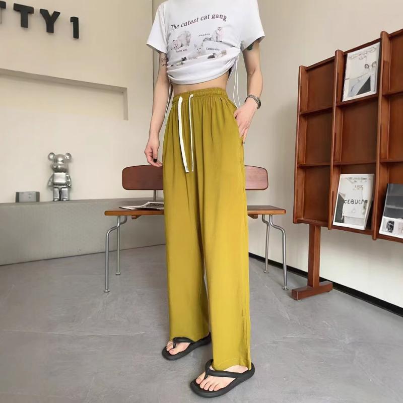 パンツ レディース ストレートパンツ 再生繊維 ポケット付き カジュアルパンツ 薄手 ホームウェア 大きいサイズ オールシーズン・素材: 綿混・主な素材: ビスコース・スタイル: カジュアル・シルエット: ストレート・パンツ丈: ロング・厚...