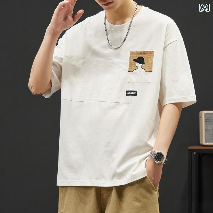 ・カテゴリ: Tシャツ・スタイル: カジュアル・主な素材: 綿100%・パターン: カード・フィット: ルーズフィット・ネックライン: クルーネック・袖丈: 短袖・袖型: ドロップショルダー・厚み: 普通・カラー展開: ホワイト、ブラック・...
