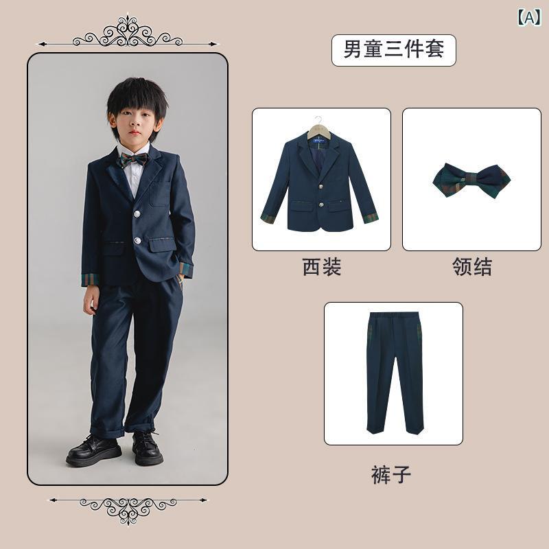 ・スタイル: 英倫・適合年齢段: 中大童(8歳以上、140cm以上)・適用性別: 中性/男女均可・閉合方式: 単排扣・要素: セットアップ、格子、英倫、潮范・面料名称: 聚酯纤维（涤纶）・主面料成分: 聚酯纤维（涤纶）・主面料成分含量: 9...